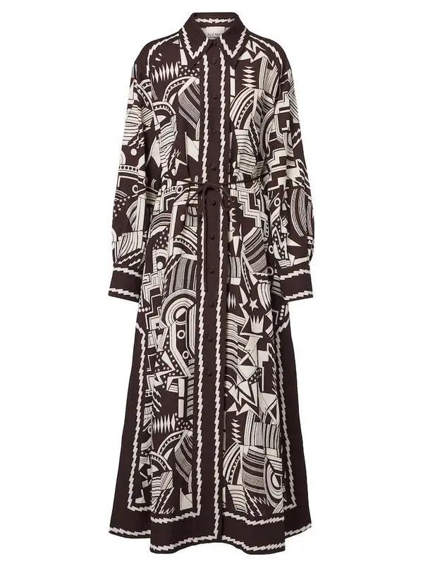 ALEMAIS Al�mais Lori Printed Shirt Dress - Brown
