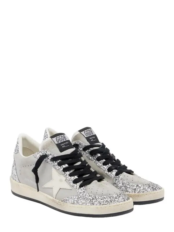 GOLDEN GOOSE Ball Star Suede Sneakers - Grey