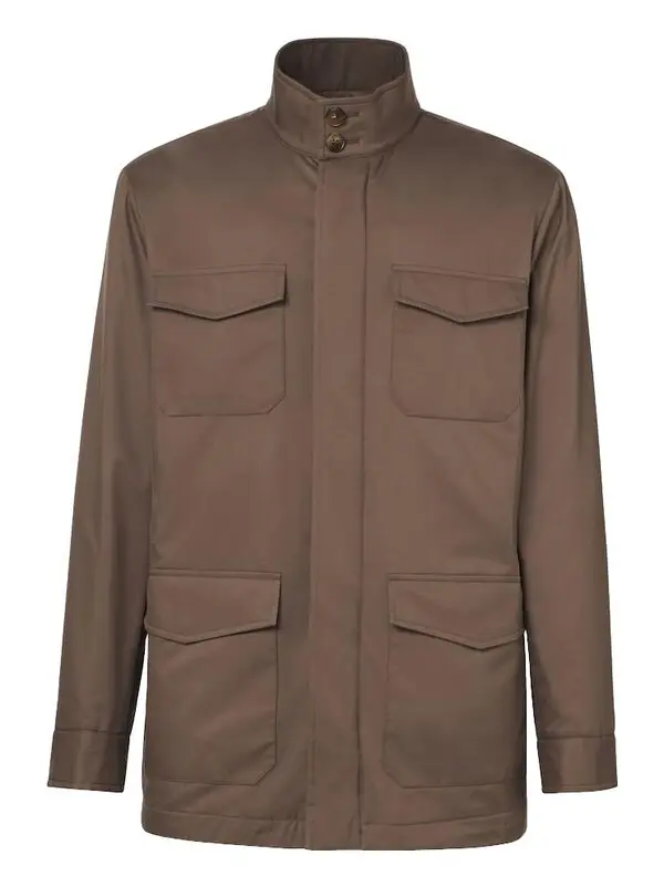 Canali Technical Field Jacket - Brown