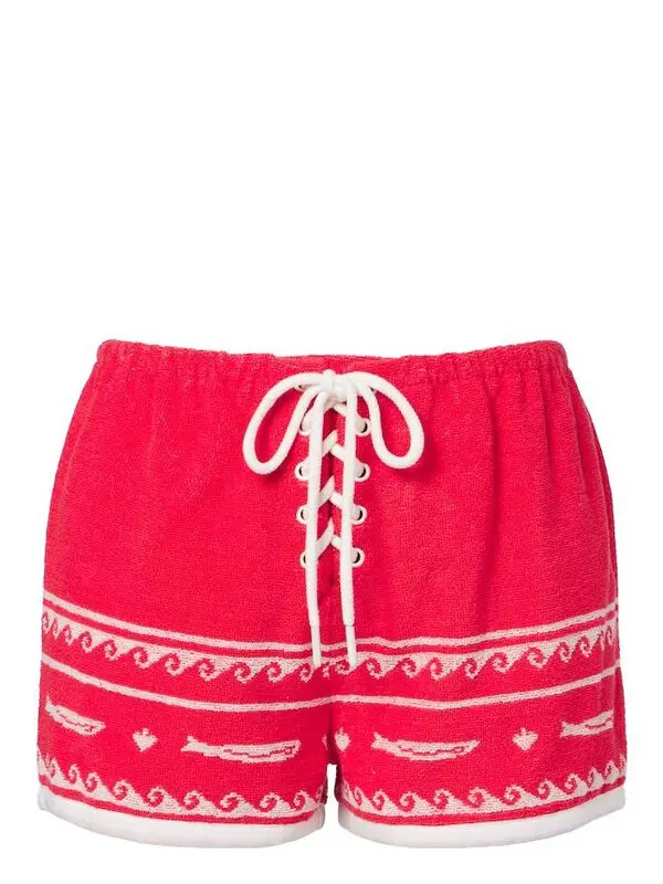 Posse Cody Cotton Terry Shorts - Red