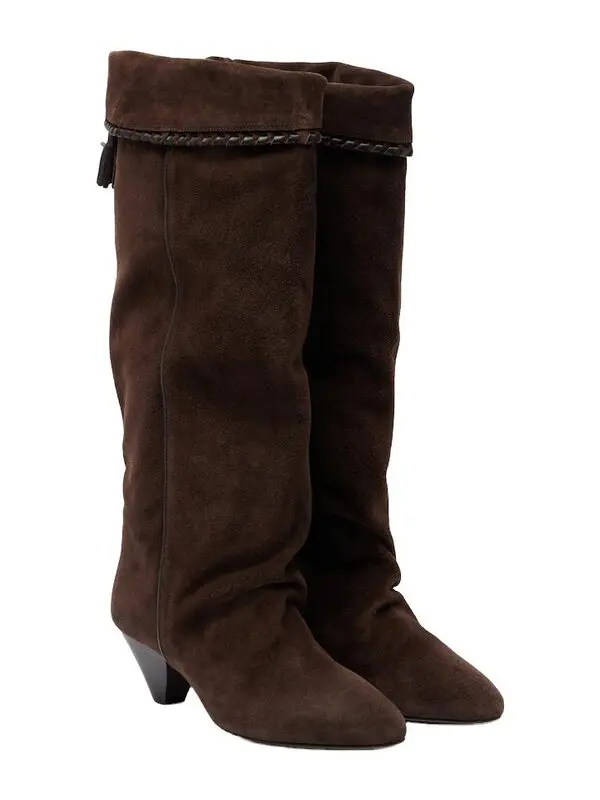 Isabel Marant Étoile Elita Suede Knee-high Boots - Brown