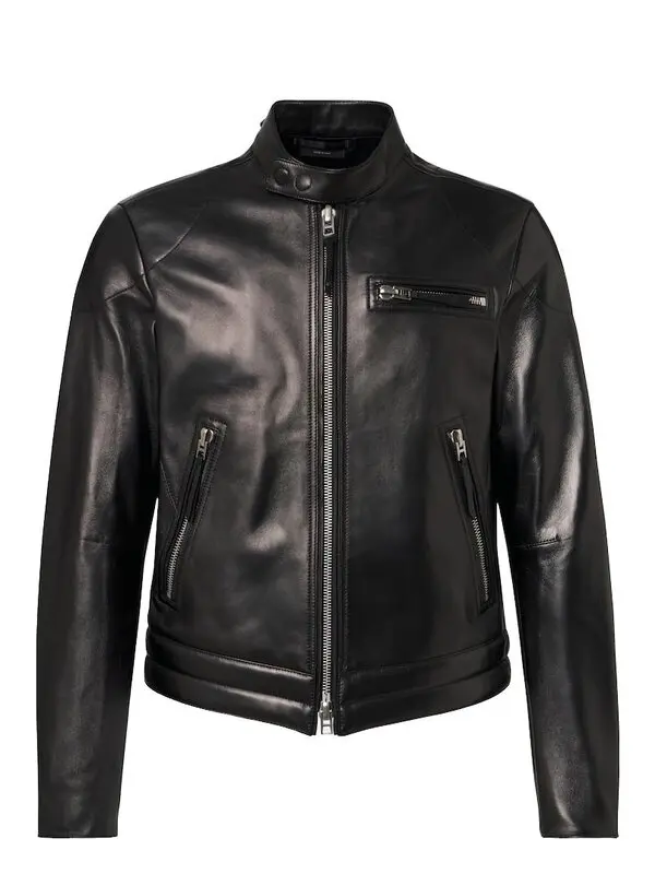 TOM FORD Leather Biker Jacket - Black