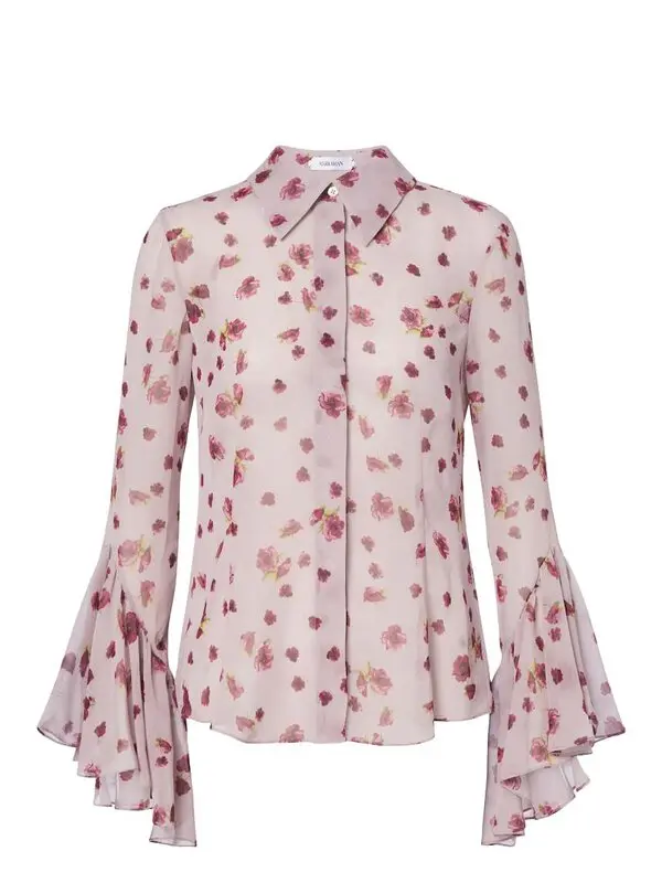 MARKARIAN Wilma Floral Chiffon Shirt - Pink