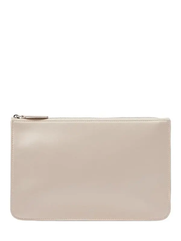 TOTEME Threefold Satin Clutch - White