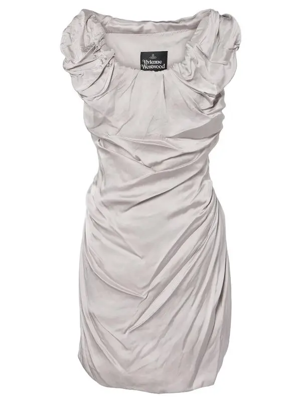 VIVIENNE WESTWOOD Ginnie Amber Draped Mini Dress - Grey