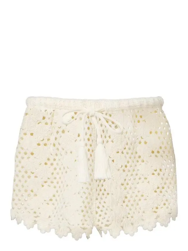 Posse Saskia Crochet Shorts - White