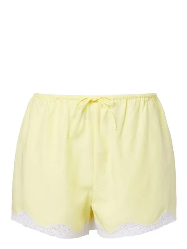 Posse Tabitha Embroidered Shorts - Yellow