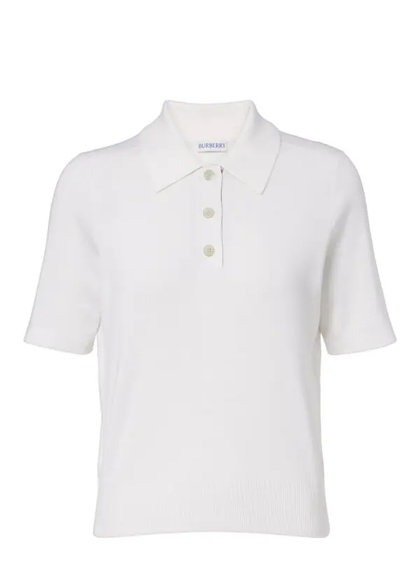 Burberry Wool Polo Shirt - White