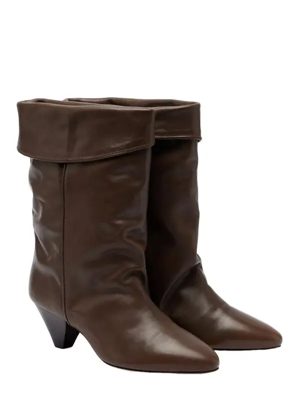 Isabel Marant Étoile Dalby Leather Ankle Boots - Brown