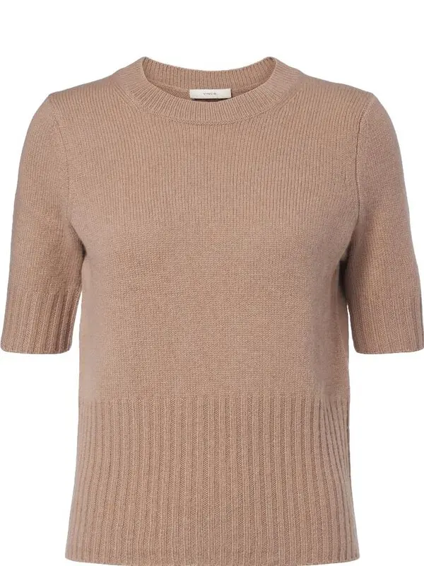 Vince Wool & Cashmere Crewneck Sweater - Beige