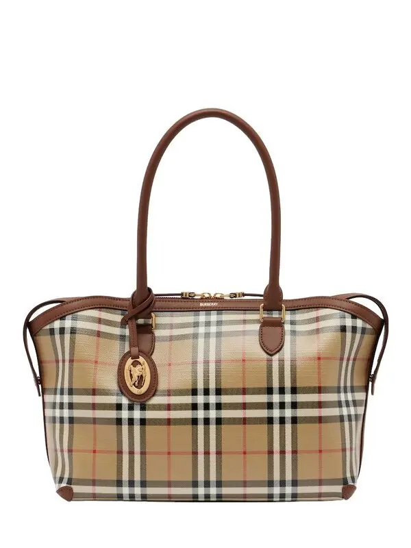 Burberry Check Medium Tote Bag - Beige