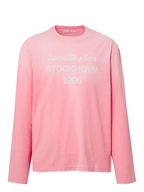 Acne Studios 1996 Logo Cotton-blend Jersey T-shirt - Pink