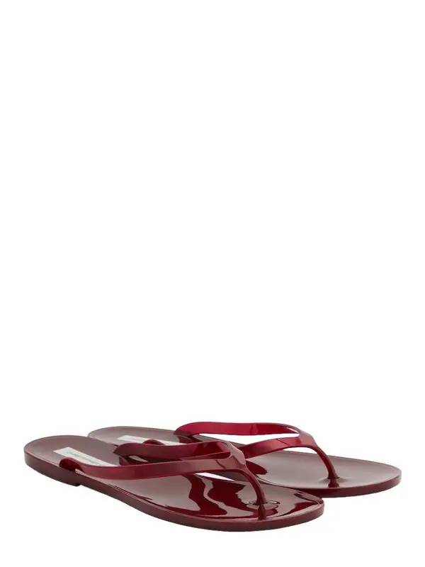 Christopher Esber Rubber Thong Sandals - Burgundy