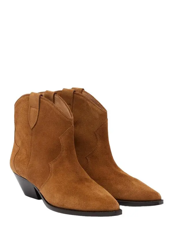 Isabel Marant Étoile Dewina Suede Cowboy Boots - Brown