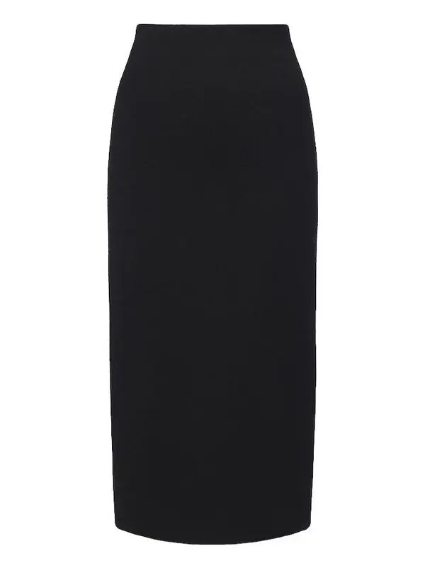 Max Mara Wool-blend Jersey Pencil Skirt - Black