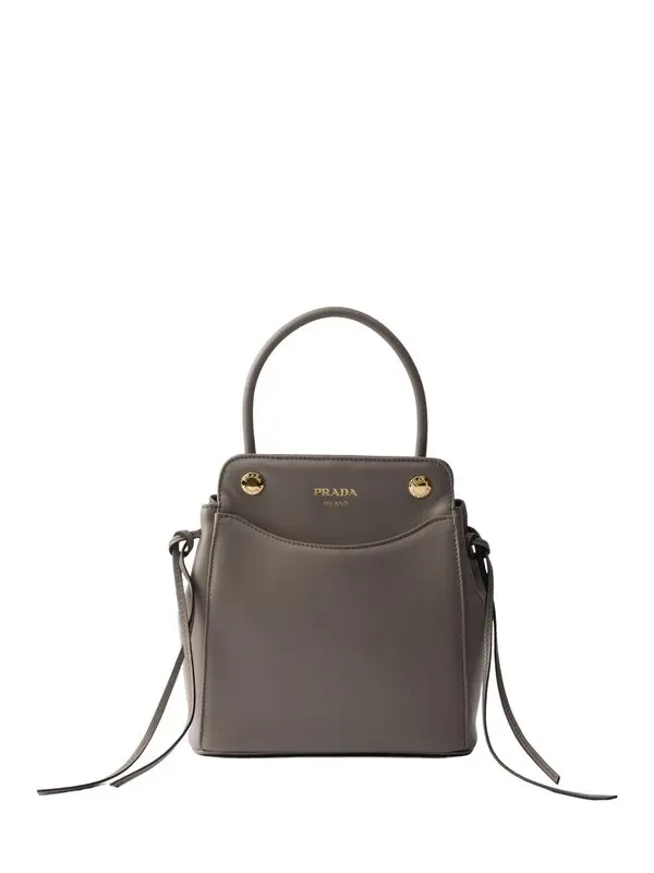 Prada Mini Leather Handbag - Grey