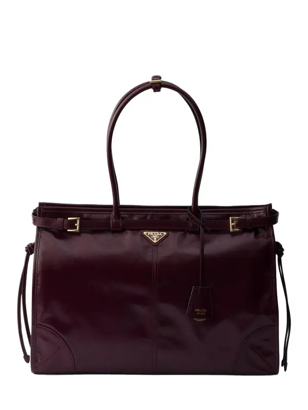 Prada Bonnie Extra-large Leather Bag - Red