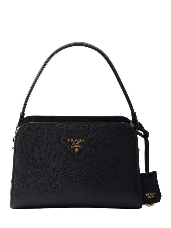 Prada Leather Mini Handbag - Black