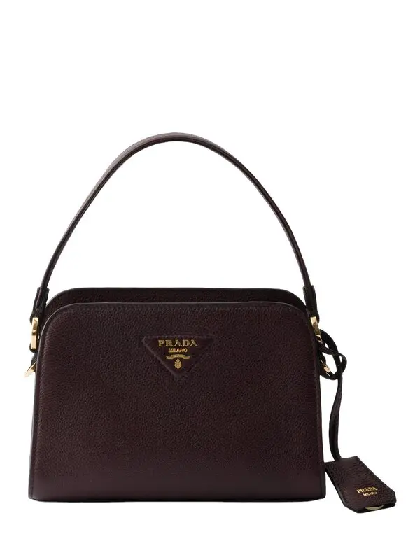 Prada Leather Mini Handbag - Brown