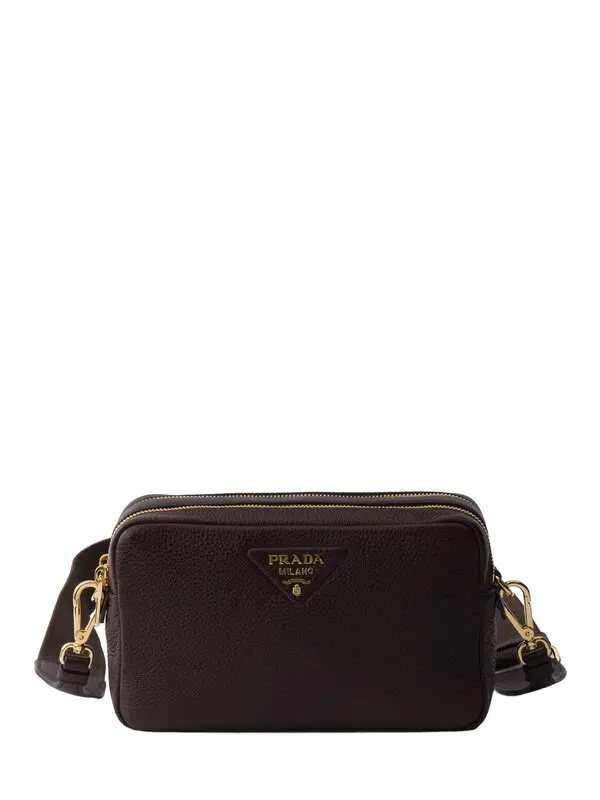 Prada Small Leather Shoulder Bag - Brown