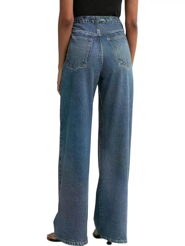 Rag & Bone High-waist Wide-leg Jeans - Blue