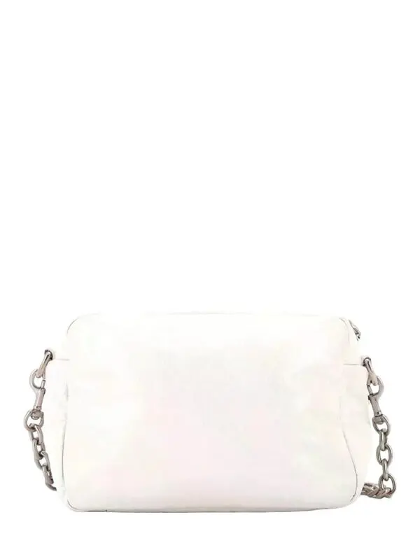 Balenciaga Monaco Leather Xs Camera Bag - White
