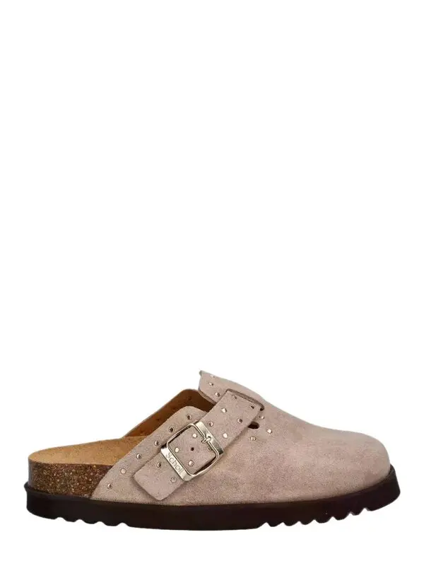 DR. SCHOLL'S SHOES Studded Buckled Slides - Neutrals