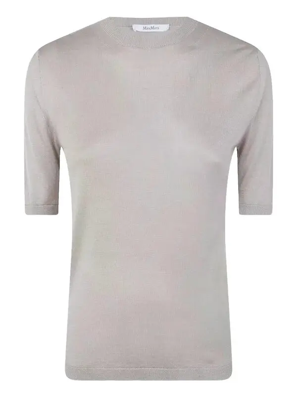 Max Mara Silk Knitted Sweater - Neutrals
