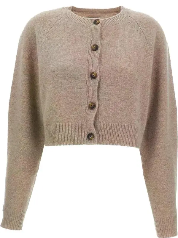Loulou De Saison Heike Raglan-sleeve Cropped Cardigan - Neutrals