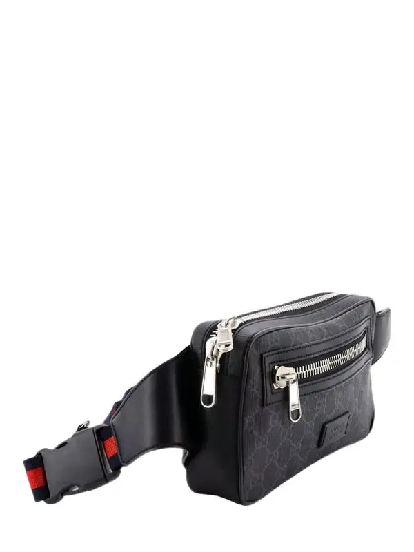 Gucci Gg Coated Canvas Small Belt Bag - Black