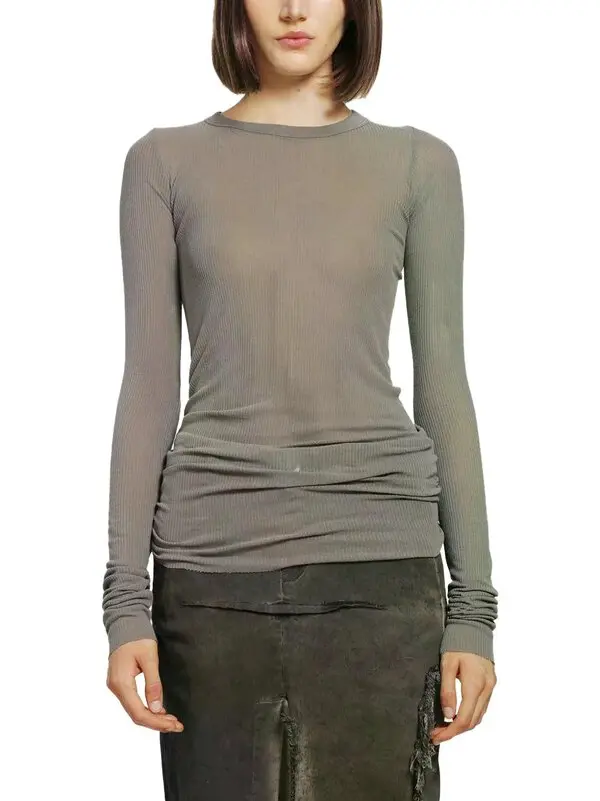 Rick Owens Ribbed T-shirt - Grey