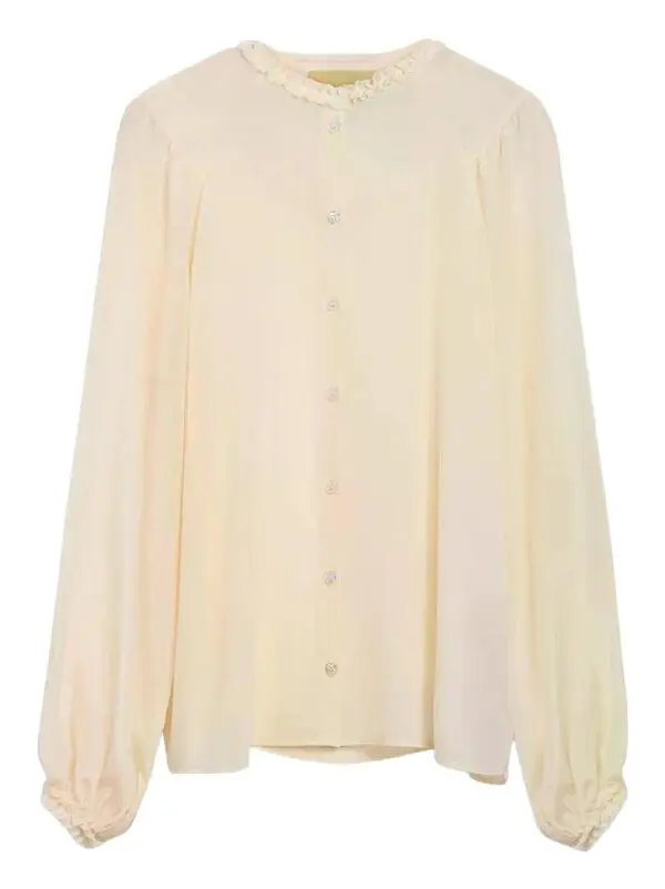 Momoni Silk Crêpe De Chine Blouse - Neutrals