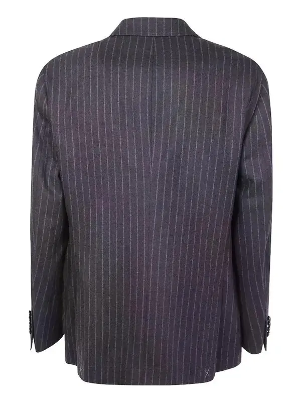 Brunello Cucinelli Pinstripe-pattern Wool Suit - Grey