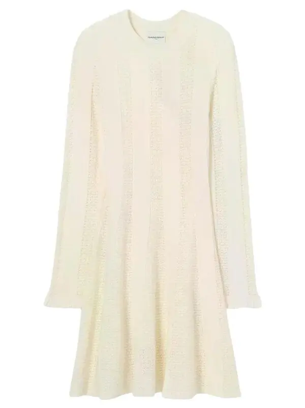 Claudie Pierlot Knitted Skater Dress - Neutrals