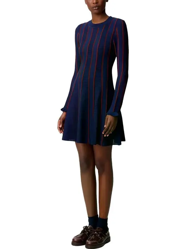 Claudie Pierlot Knitted Skater Dress - Neutrals