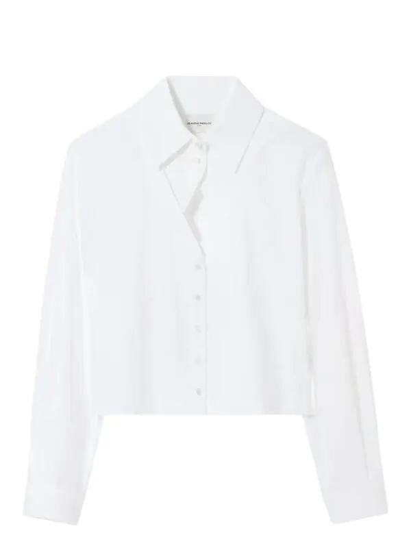 Claudie Pierlot Cropped Cut-out Shirt - White