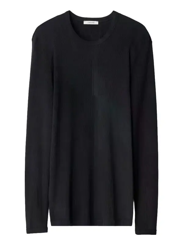 LEMAIRE Long-sleeve Top In Ribbed Jersey - Black