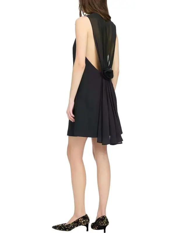 ROTATE BY BIRGER CHRISTENSEN Crepe Mini A-line Dress - Black