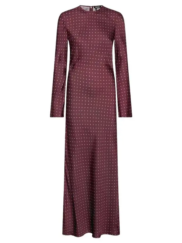 ROTATE BY BIRGER CHRISTENSEN Dot Satin Maxi Dress - Red