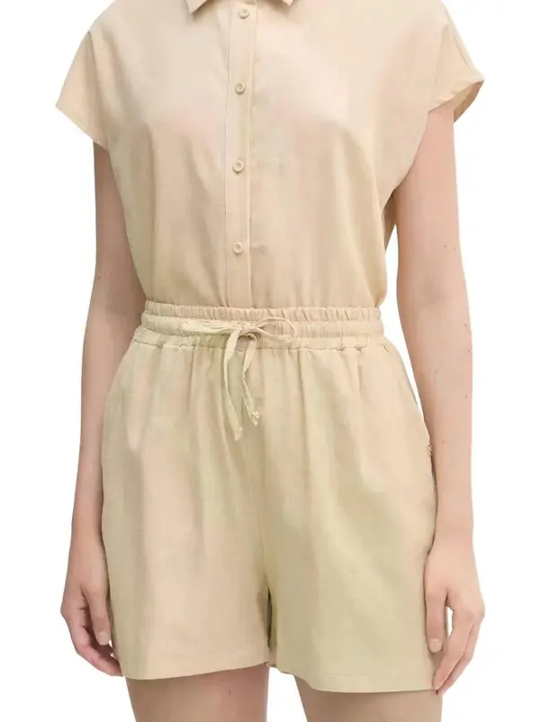 GAUDI Drawstring Waist Mini Shorts - Neutrals