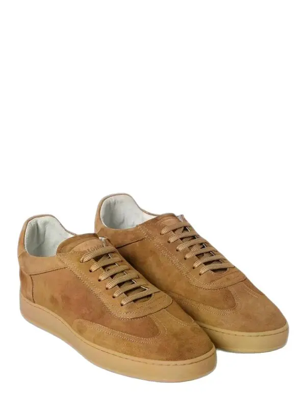 SOLDINI80 Akira Suede Lace-up Sneakers - Neutrals