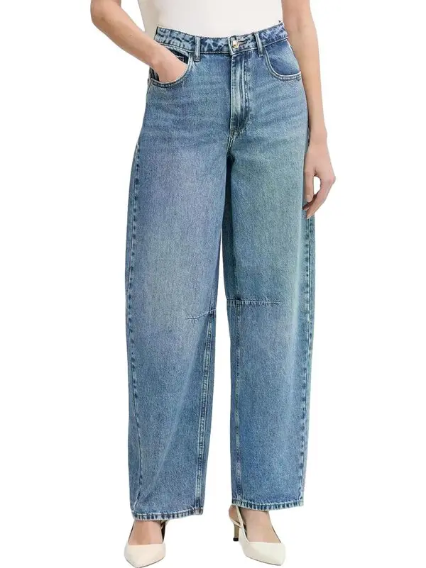 GAUDI Cinched-back Wide-leg Jeans - Blue
