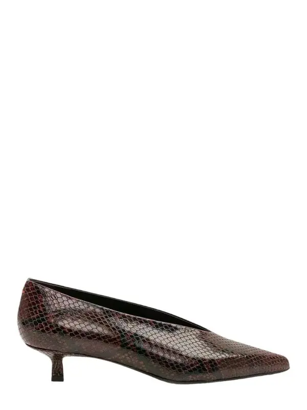 AeydĒ Clara Snake-print Pumps - Red
