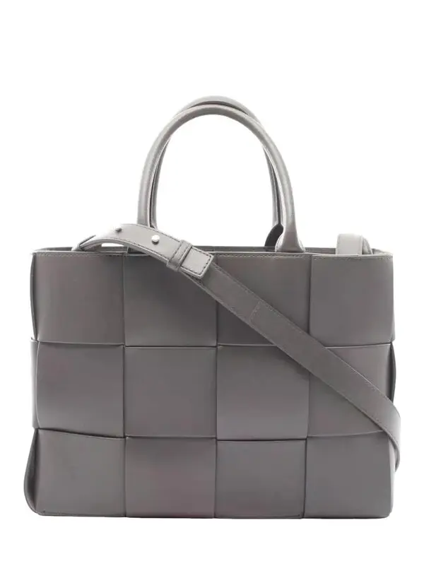 Bottega Veneta Small Nappa Maxi Intrecciato Arco Tote Satchel - Grey