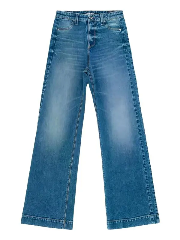 HTC LOS ANGELES Stonewashed Flared Jeans - Blue