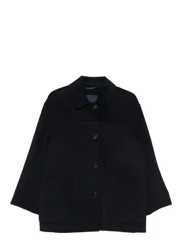 Max Mara Giugno Button-fastening Jacket - Blue