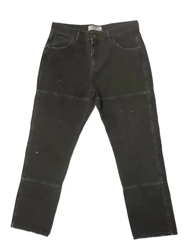 HTC LOS ANGELES Stonewashed Panelled Jeans - Grey