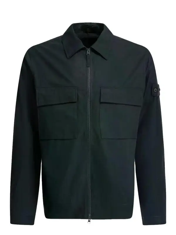 Stone Island Logo-patch Shirt Jacket - Blue