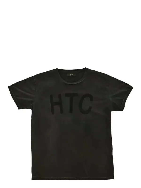 HTC LOS ANGELES Logo-print Faded T-shirt - Black