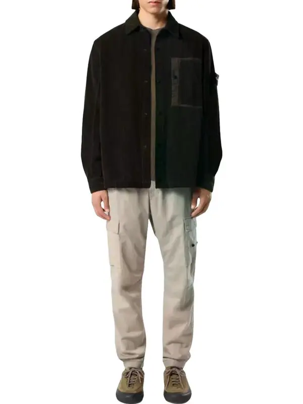 Stone Island Corduroy-patchwork Jacket - Brown